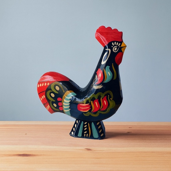 Nils Olsson | Art | Vtg Swedish Dala Rooster Hand Carved Authentic Nils ...